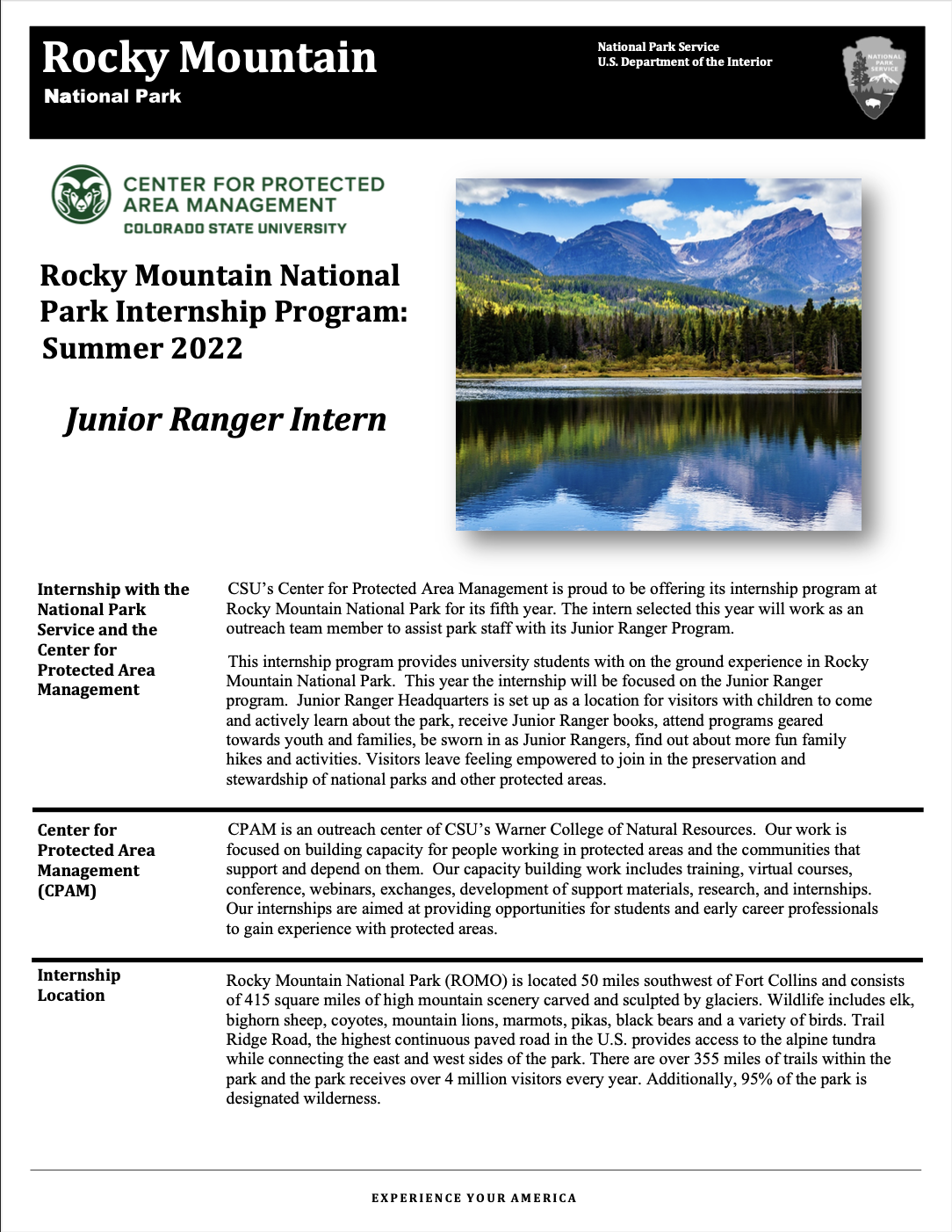 Internships - Warner College of Natural Resources